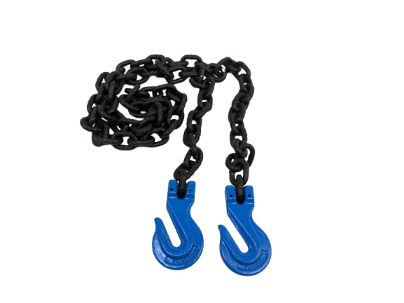 1/2" x 10' G100 PEERLESS Chain w/ 2 Non-Cradle Grab Hooks - 15,000 LB
