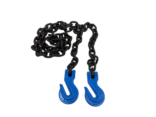 1/2" x 10' G100 PEERLESS Chain w/ 2 Non-Cradle Grab Hooks - 15,000 LB