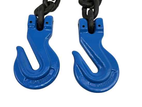 1/2" x 10' G100 PEERLESS Chain w/ 2 Non-Cradle Grab Hooks - 15,000 LB
