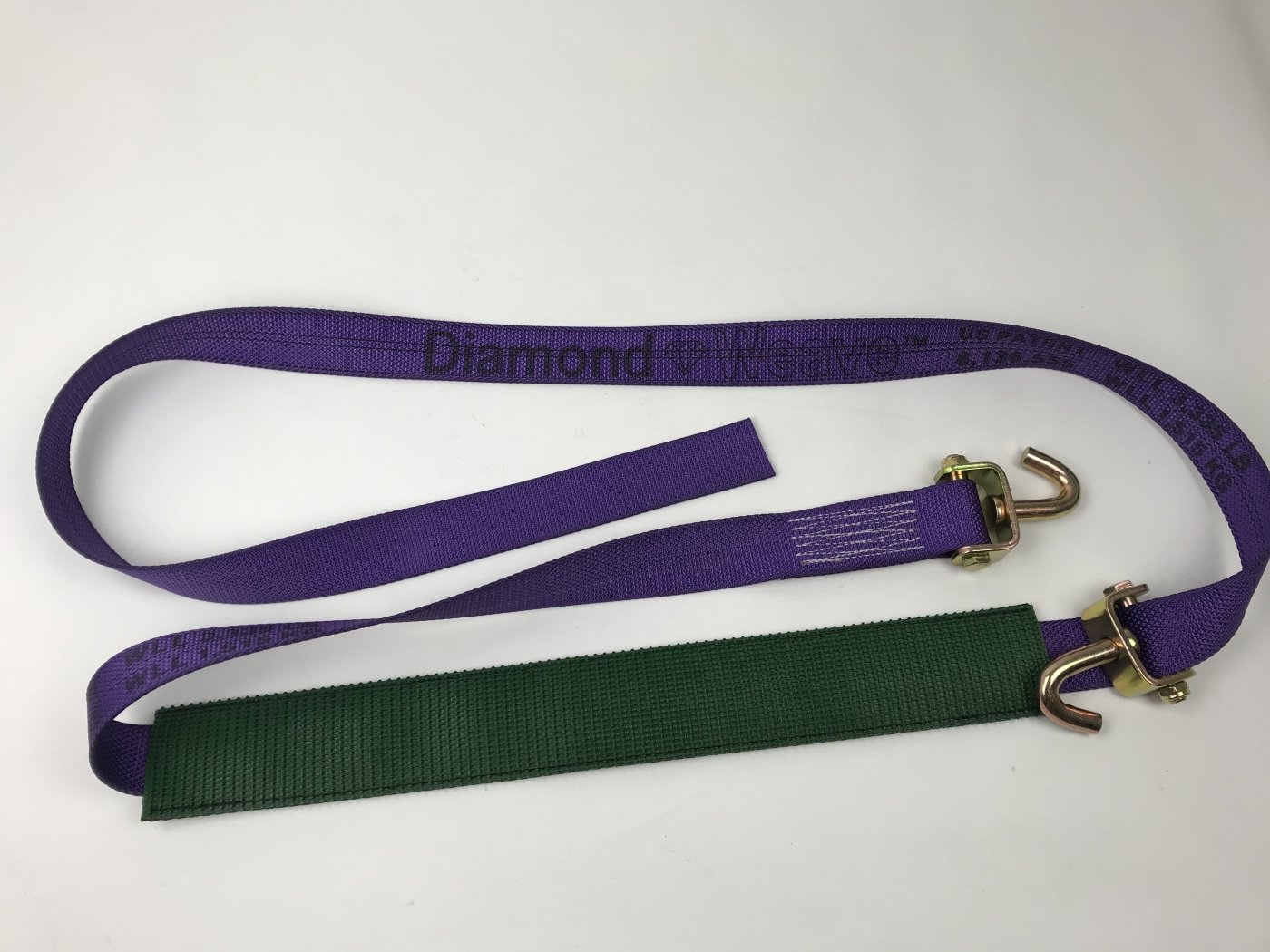 Low Profile Grip Sleeve Diamond Weave Swivel J Hook Wheel Strap- Length ...