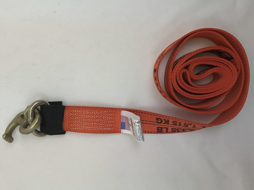 2" x 8' DIAMOND WEAVE Strap with Forged R-Frame Hook and Reinforced Eye ...