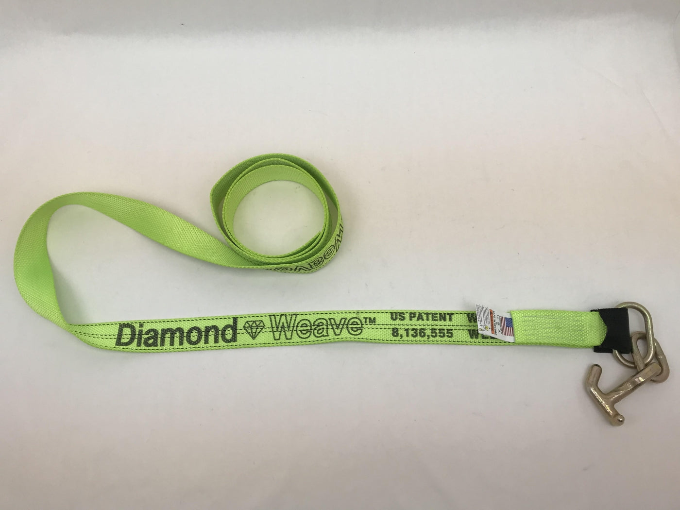 2" x 8' DIAMOND WEAVE Strap with Forged TJ Combo Frame Hook and ...