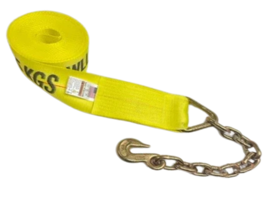 4" Replacement Strap with Chain and Hook End - Length and Color Options