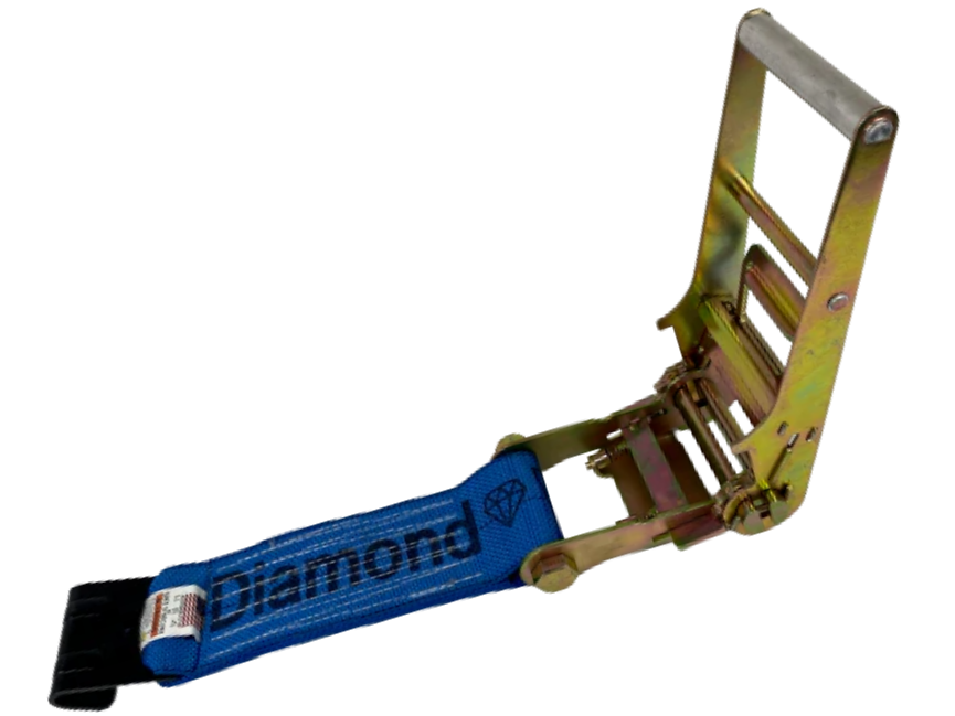 Ratchet Handle with 4" x 12" Diamond Weave Strap and Flat Hook - Color ...