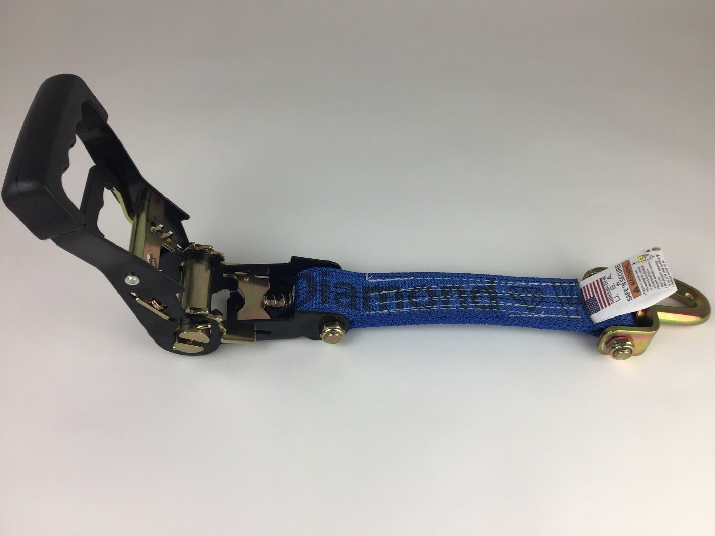 Mega Black Ratchet Handle- Hi-Viz Diamond Weave and Swivel J Hook