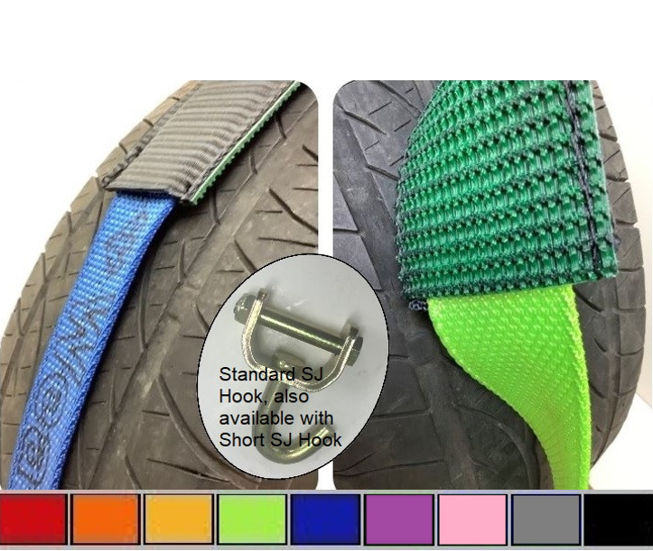 Low Profile Grip Sleeve Diamond Weave SHORT Swivel J Hook Wheel Strap ...